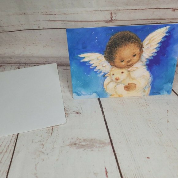 Hallmark | Accents | Mahogany Hallmark Angel Greeting Card | Poshmark